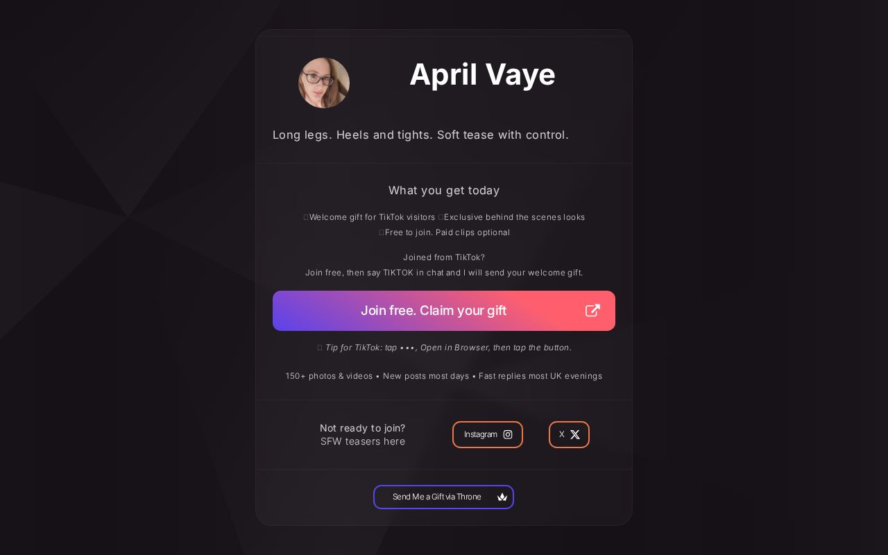 April Vaye | Exclusive Access